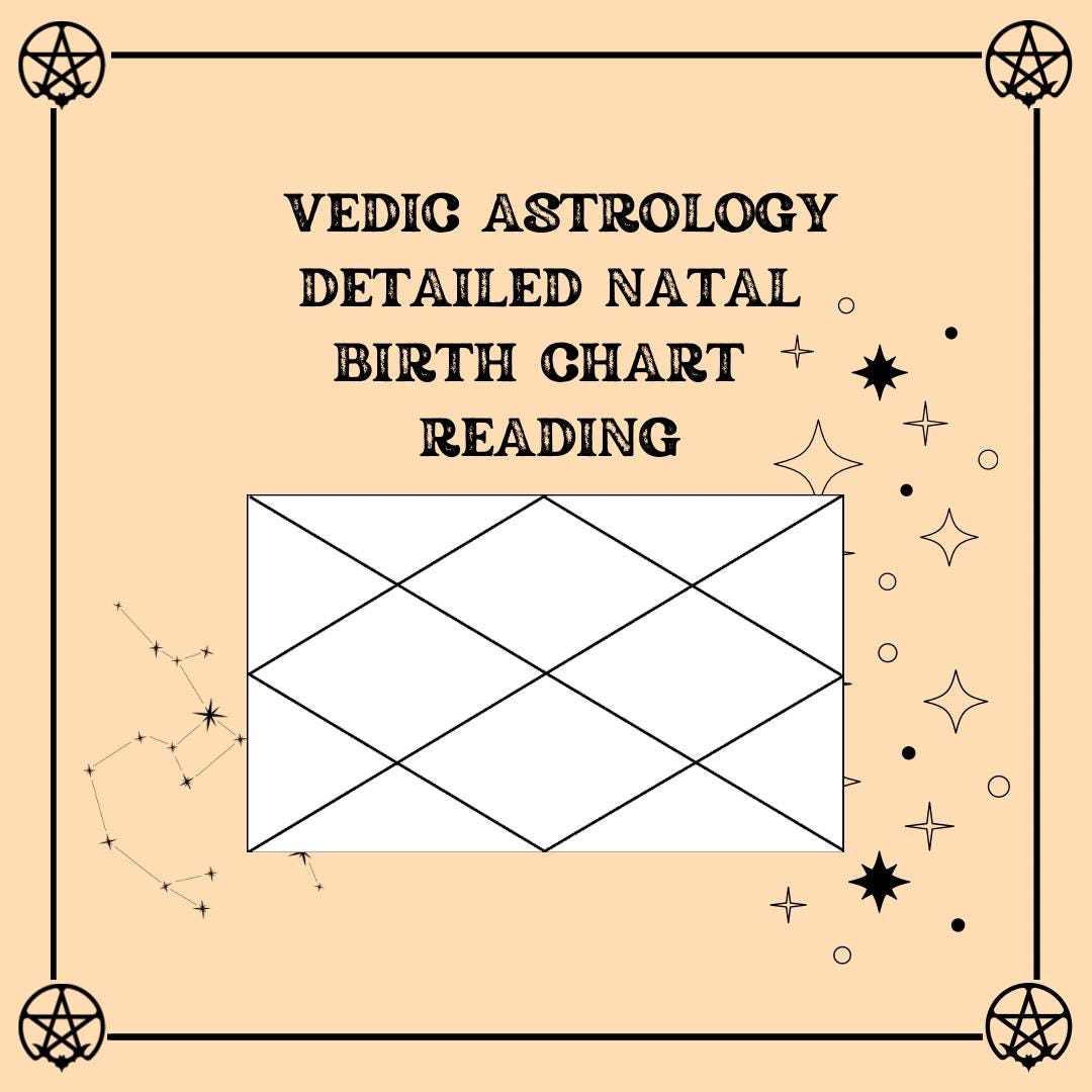 Detailed Birth Chart Based on Vedic Astrology | Kundali Reading - Etsy