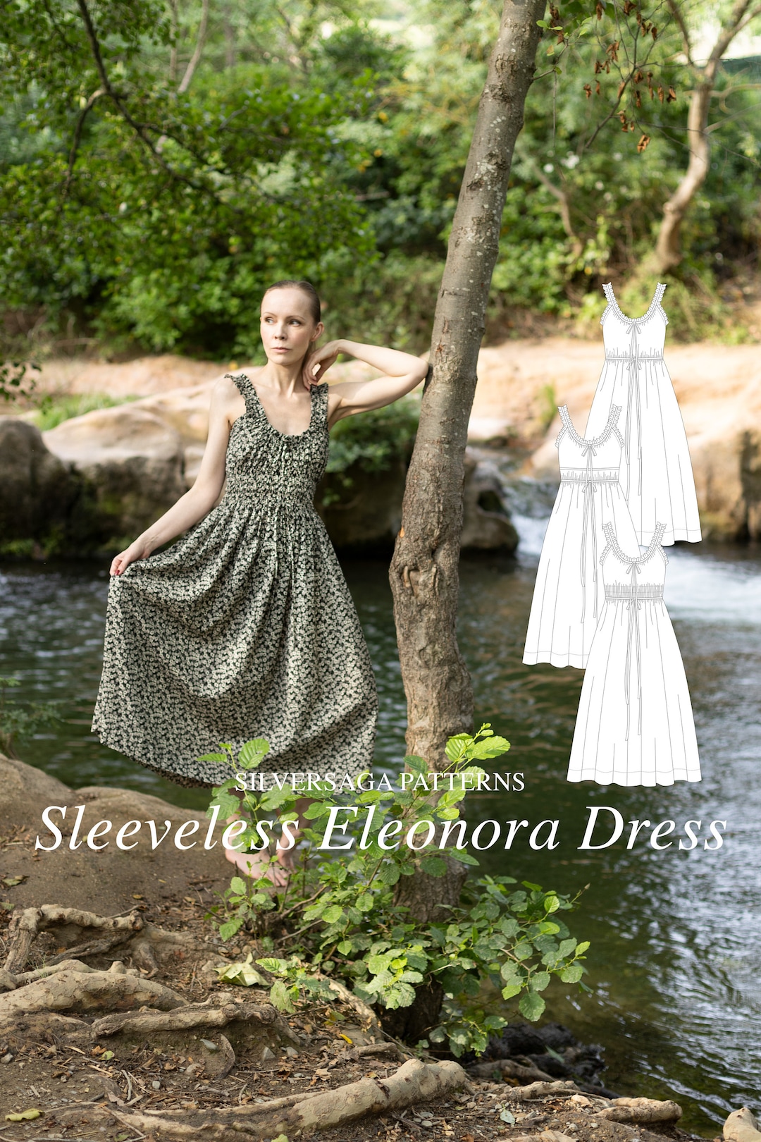 Sleeveless Eleonora Dress PDF Sewing Pattern | EU34-50 | Intermediate ...
