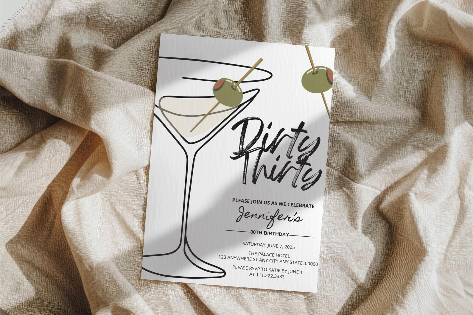 Custom Dirty Thirty Birthday Invitation, Custom Birthday Invitation ...