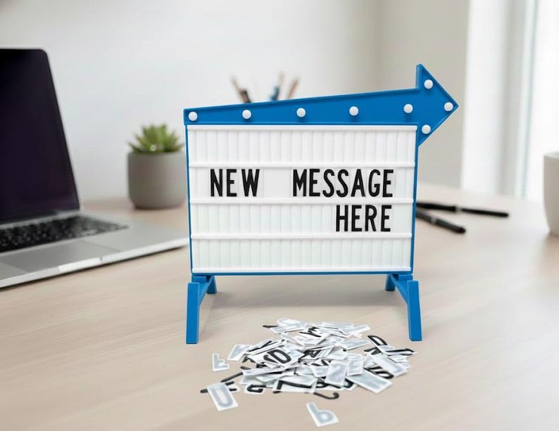 Retro Cinema Marquee Sign | Arrow Lightbox With Changeable Letters ...
