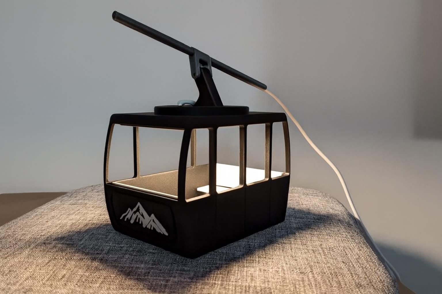 Ski Gondola Table Lamp | Alpine Mountain Home Decor - Etsy