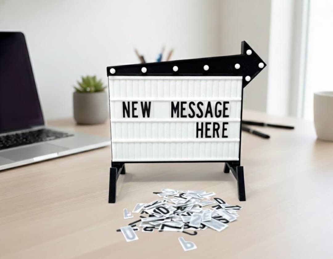 Retro Cinema Marquee Sign | Arrow Lightbox With Changeable Letters ...