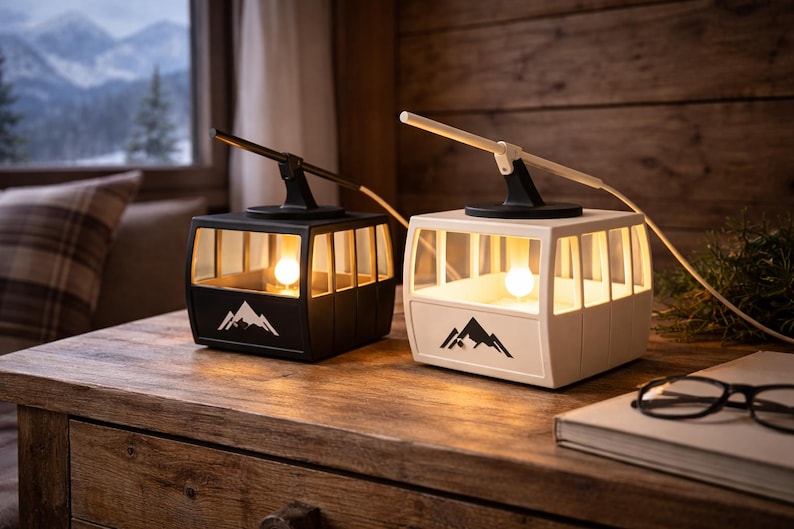 Ski Gondola Table Lamp | Rustic Cabin Decor, Alpine Gift - Etsy