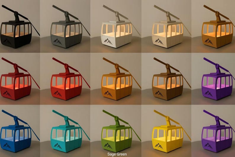 Ski Gondola Table Lamp | Rustic Cabin Decor, Alpine Gift - Etsy
