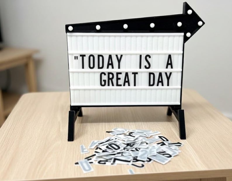 Retro Cinema Marquee Sign | Arrow Lightbox With Changeable Letters ...