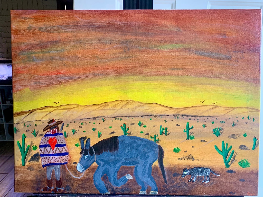 Wonky Donkey – Whimsical Farm Animal Art, Colorful Donkey Artwork for ...