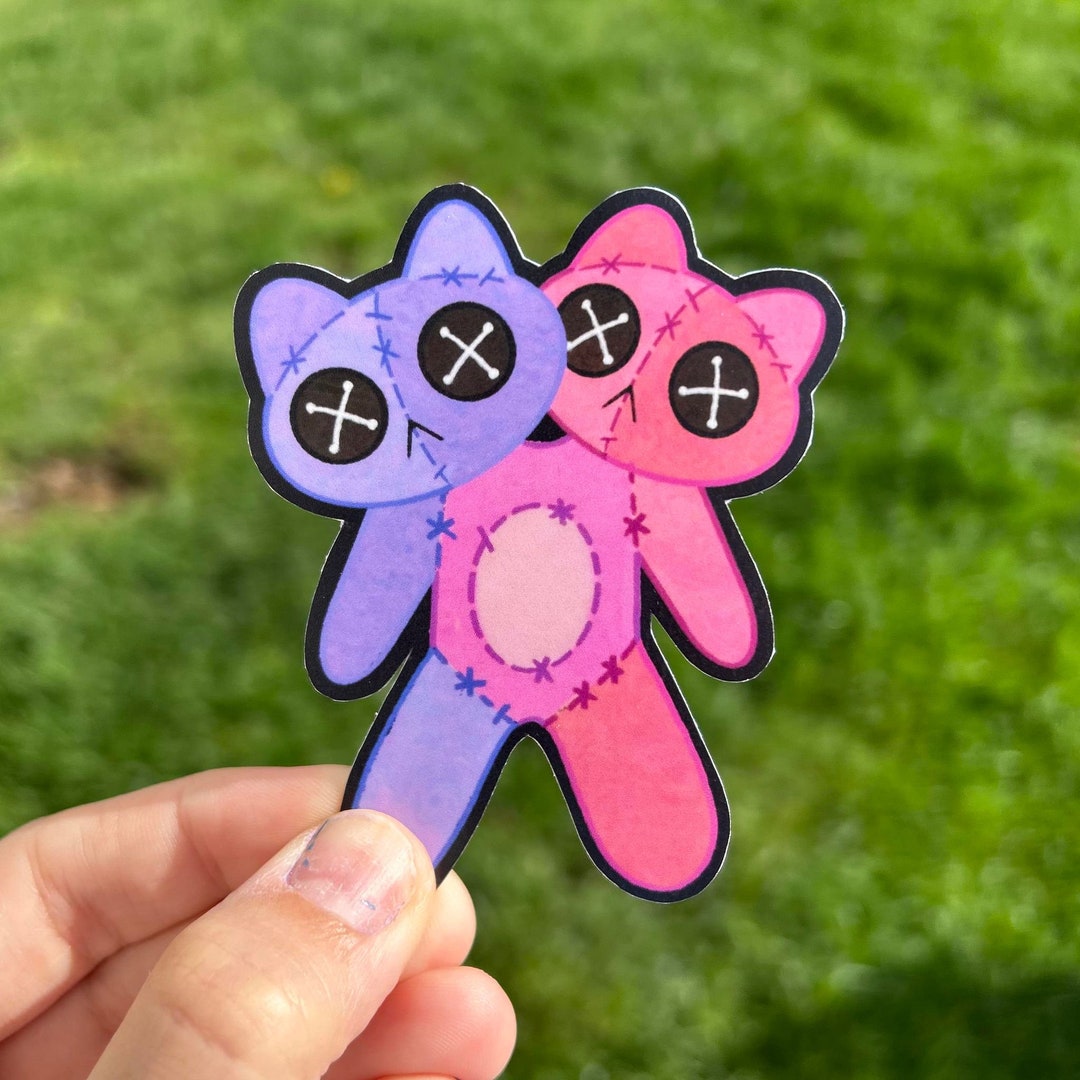 Two-headed Plush Sticker - Etsy