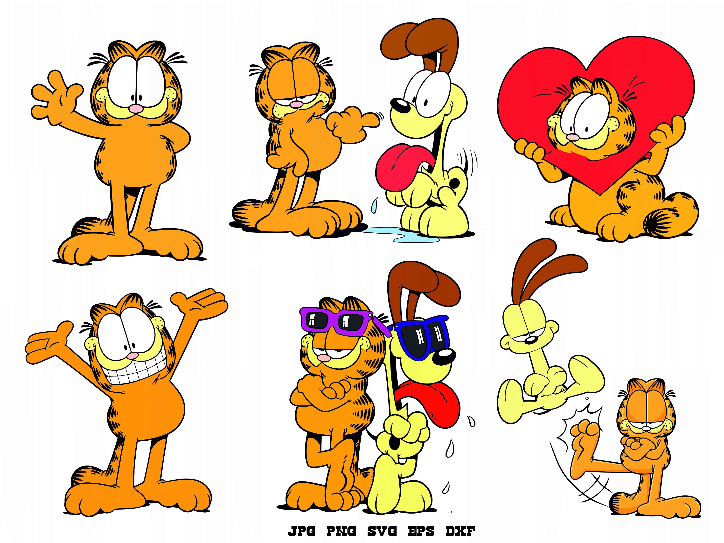 Garfield Svg, Garfield Bundle Svg, Garfield Clipart, Svg Files for ...