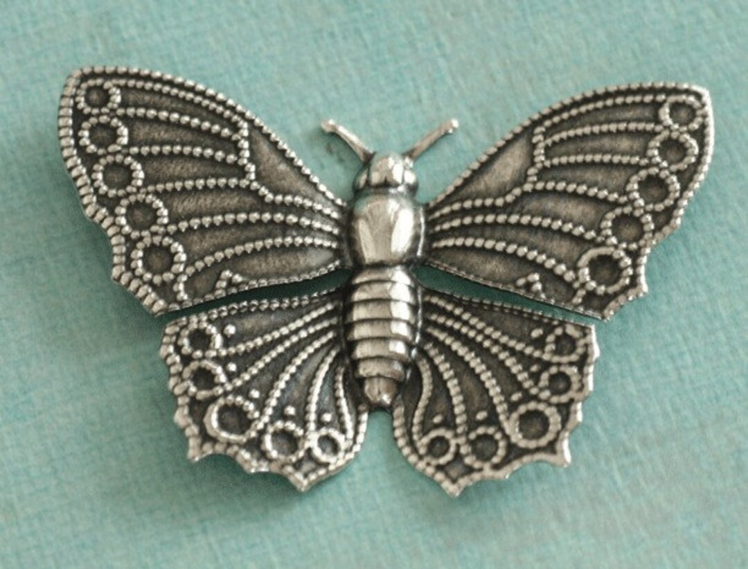 Large Silver Butterfly 2429 - Etsy