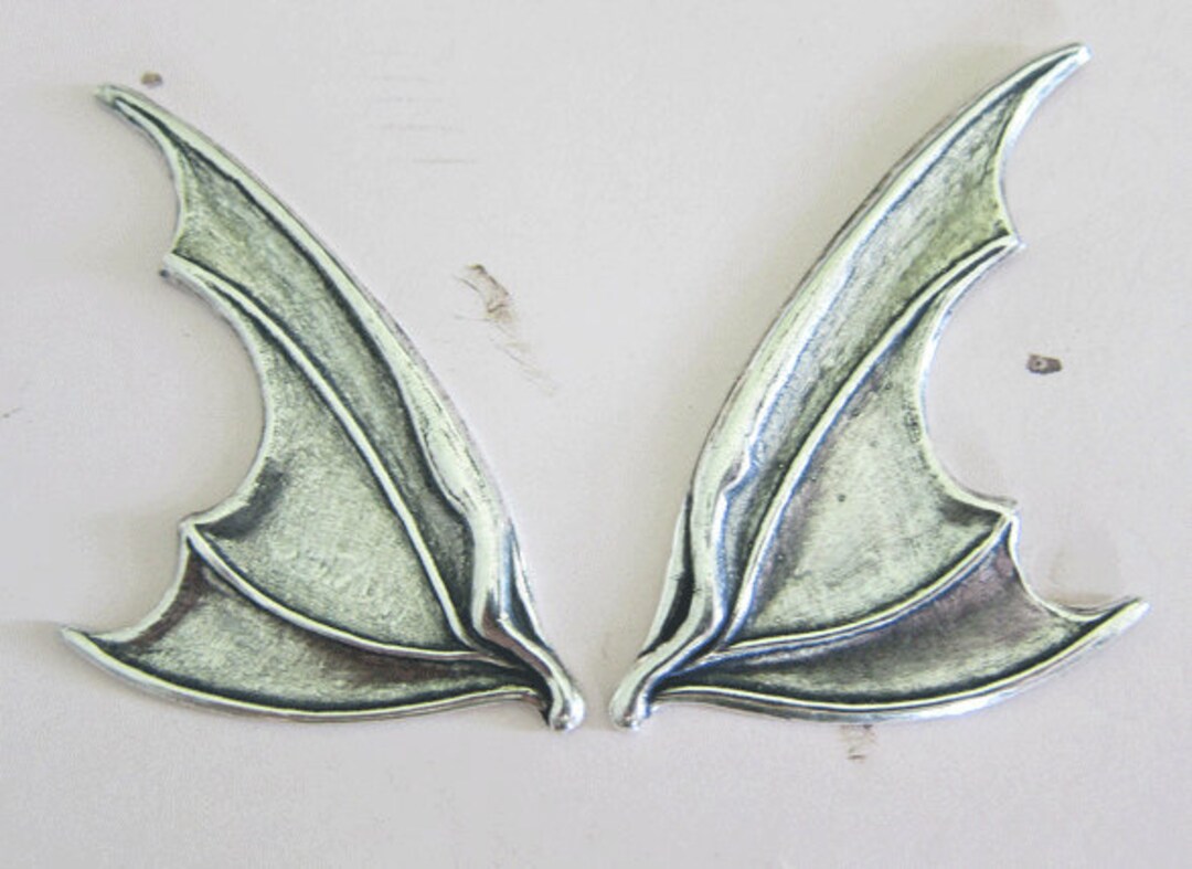 Silver Bat Wing Findings 2961 - Etsy