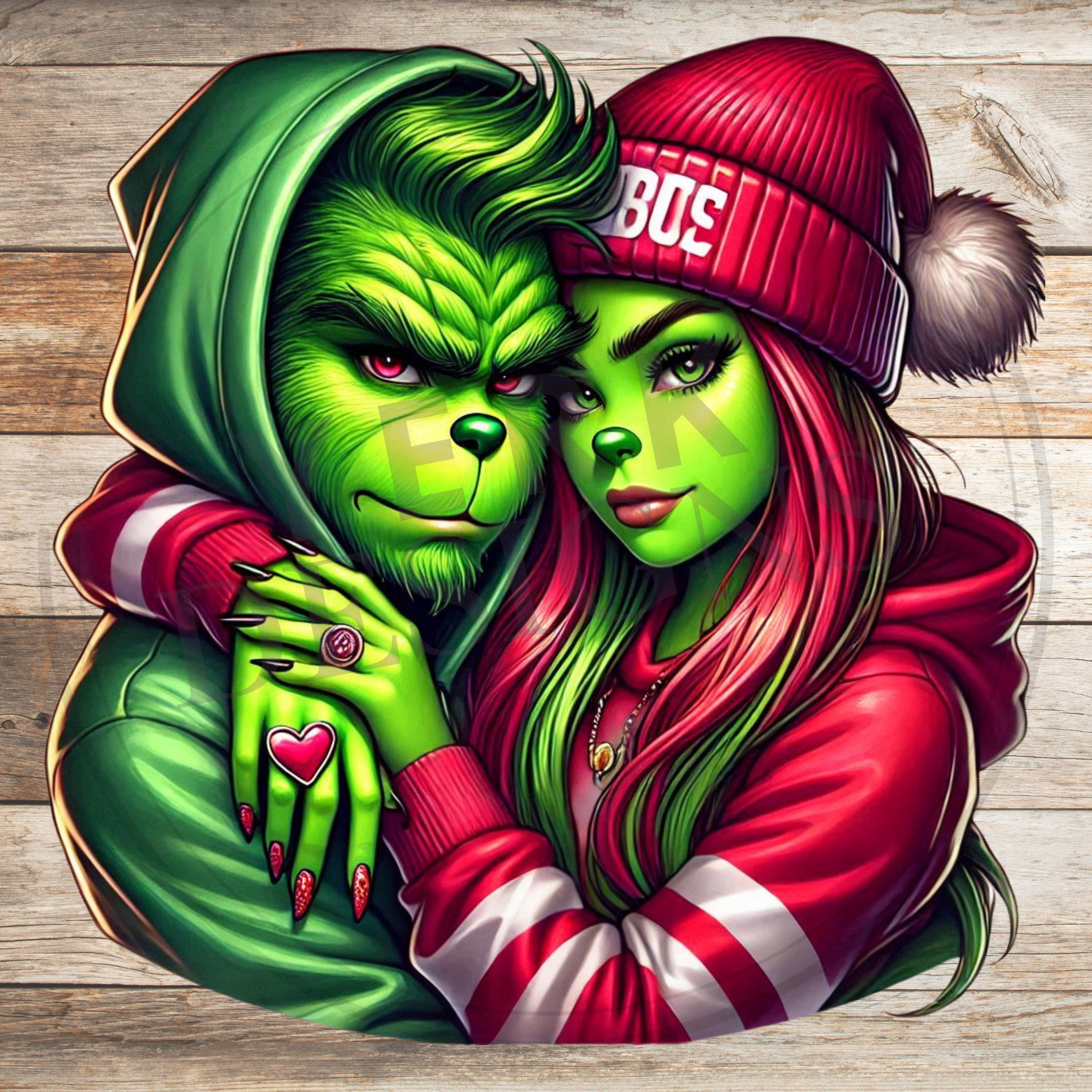 Grouchy Couples Png Design, Grinch Inspired Clipart,gifts for Christmas ...