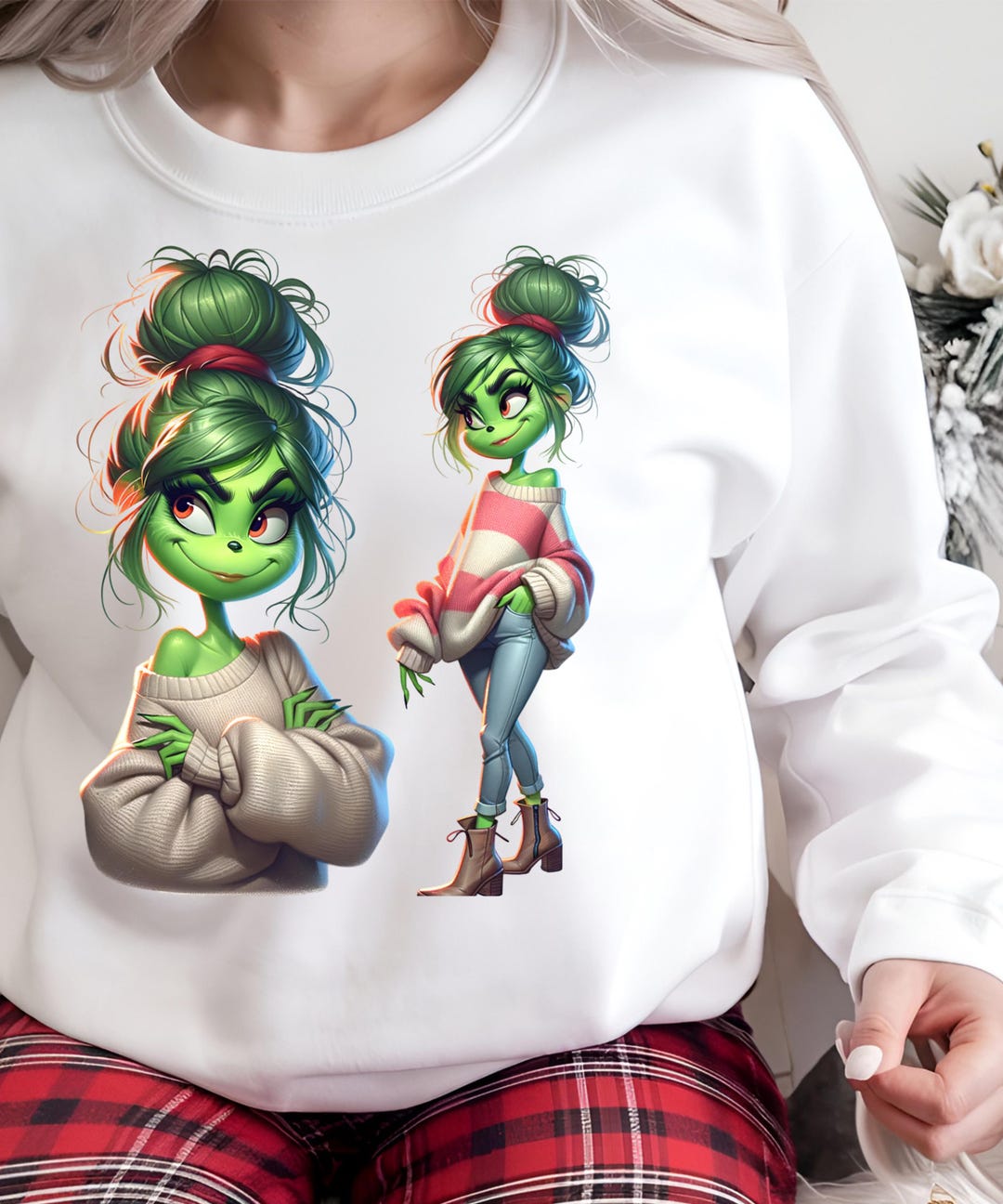 10 Grinch Girls, Casual Theme, T Shirts, Mugs, and More,fun Clipart ...