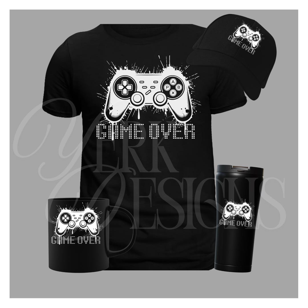 Game Over Controller PNG: Retro Gamer Clipart (digital Download) - Etsy