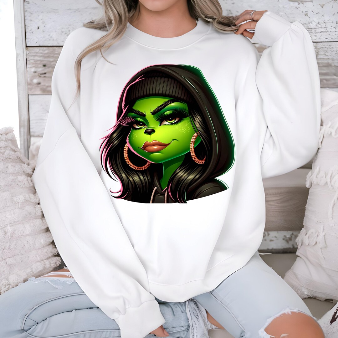 Grouchy Green Girls Png Design, Grinch Clipart,gifts for Christmas ...