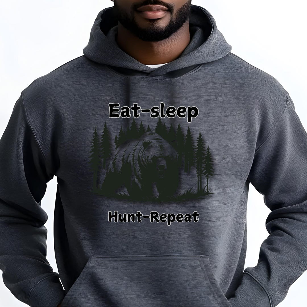 Eat Sleep Hunt Repeat Bear PNG | Hunting Clipart | Bear Hunting Digital ...