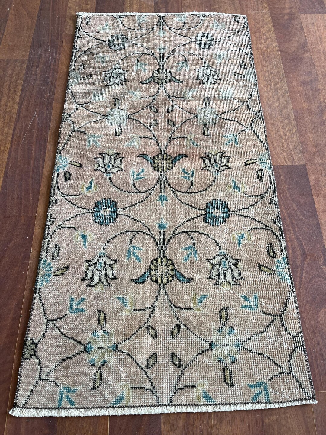 2x4 Rug, Vintage Small Rug, Small Kitchen Rug, Rustik Decor Rug, Oushak ...