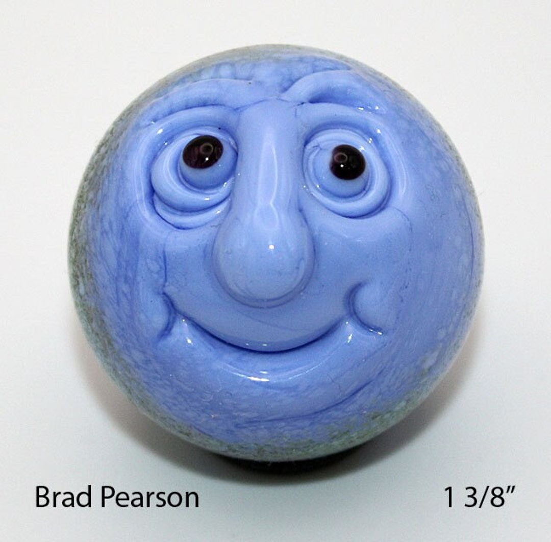 Handmade Man in the Moon Handmade Marble 1 3/8 Periwinkle - Etsy