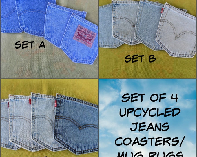 Jeans Pockets Coasters/mug Rugs - Etsy
