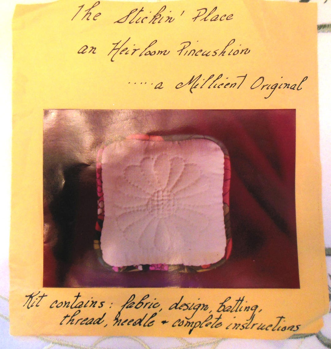 The Sticken' Place Heirloom Pincushion Kit - Etsy