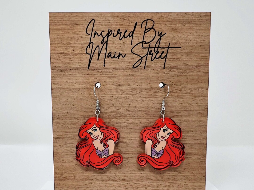 Ariel Earring the Little Mermaid Earring Princess Earring - Etsy