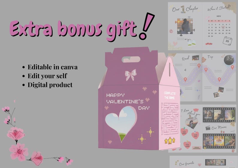 Printable Magazine for Couples + Gift Box | Original Romantic Gift ...