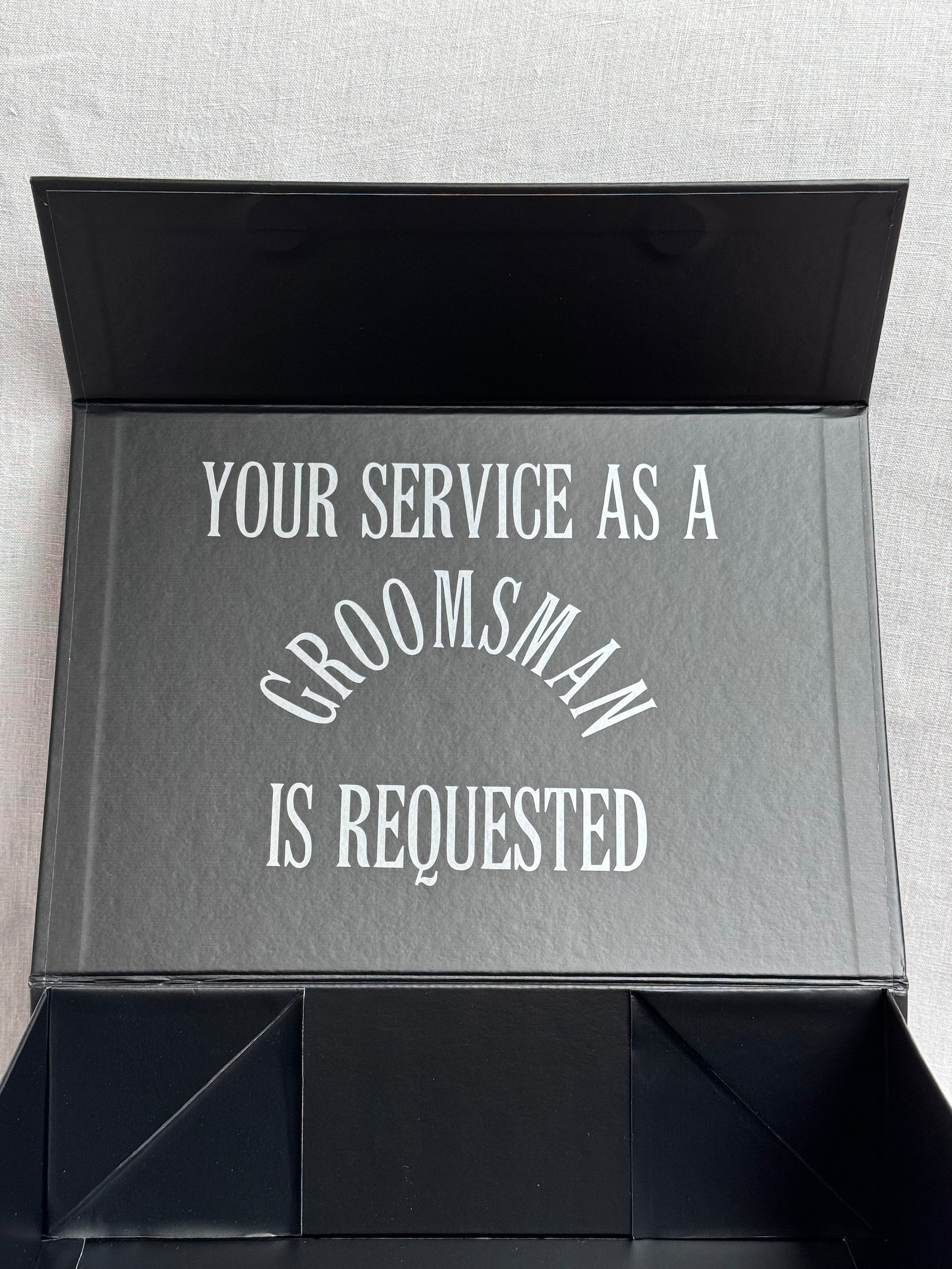 Groomsman, Best Man, Officiant Proposal Gift Box, Empty Personalised ...