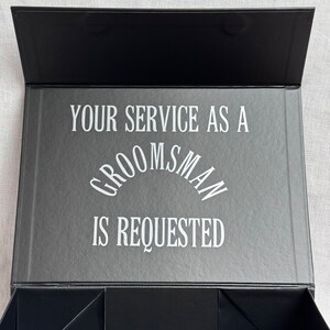 Groomsman, Best Man, Officiant Proposal Gift Box, Empty Personalised ...