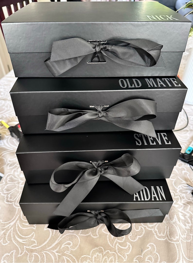 Groomsman, Best Man, Officiant Proposal Gift Box, Empty Personalised ...