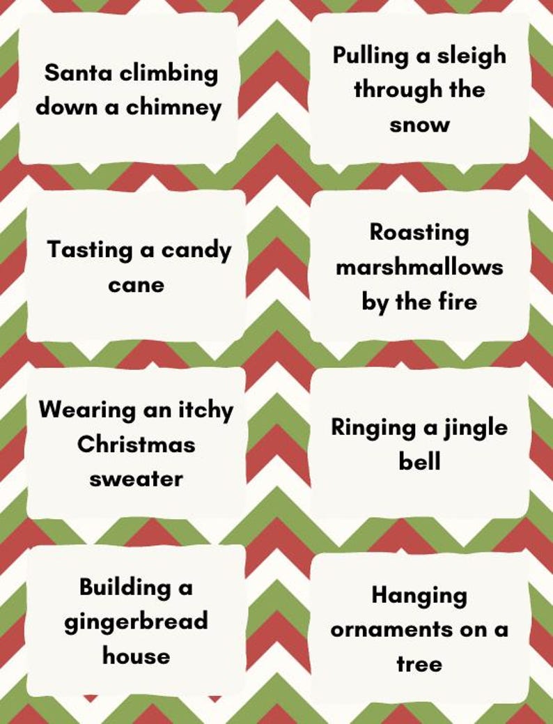 Christmas Charades – the Ultimate Holiday Party Game! - Etsy