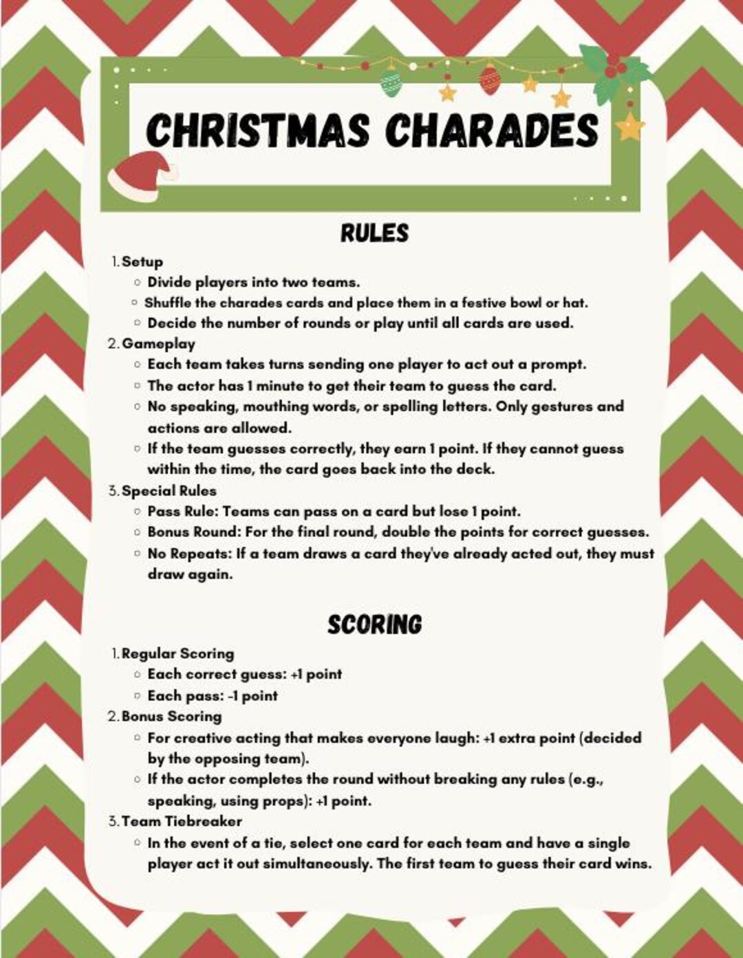 Christmas Charades – the Ultimate Holiday Party Game! - Etsy