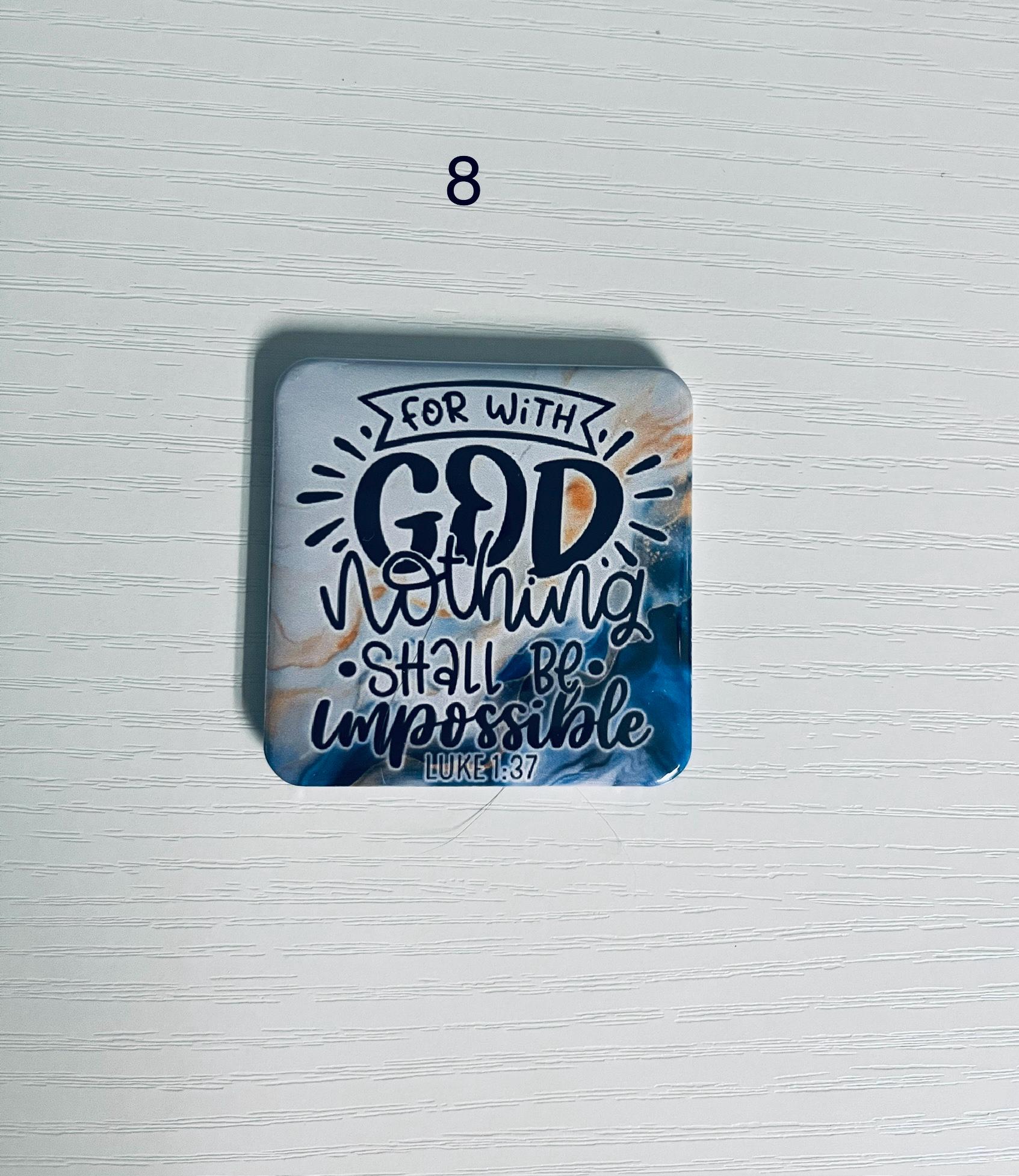 Christian Quote Magnets, Bible Verse, Religious Gift, Set of 3 - Etsy