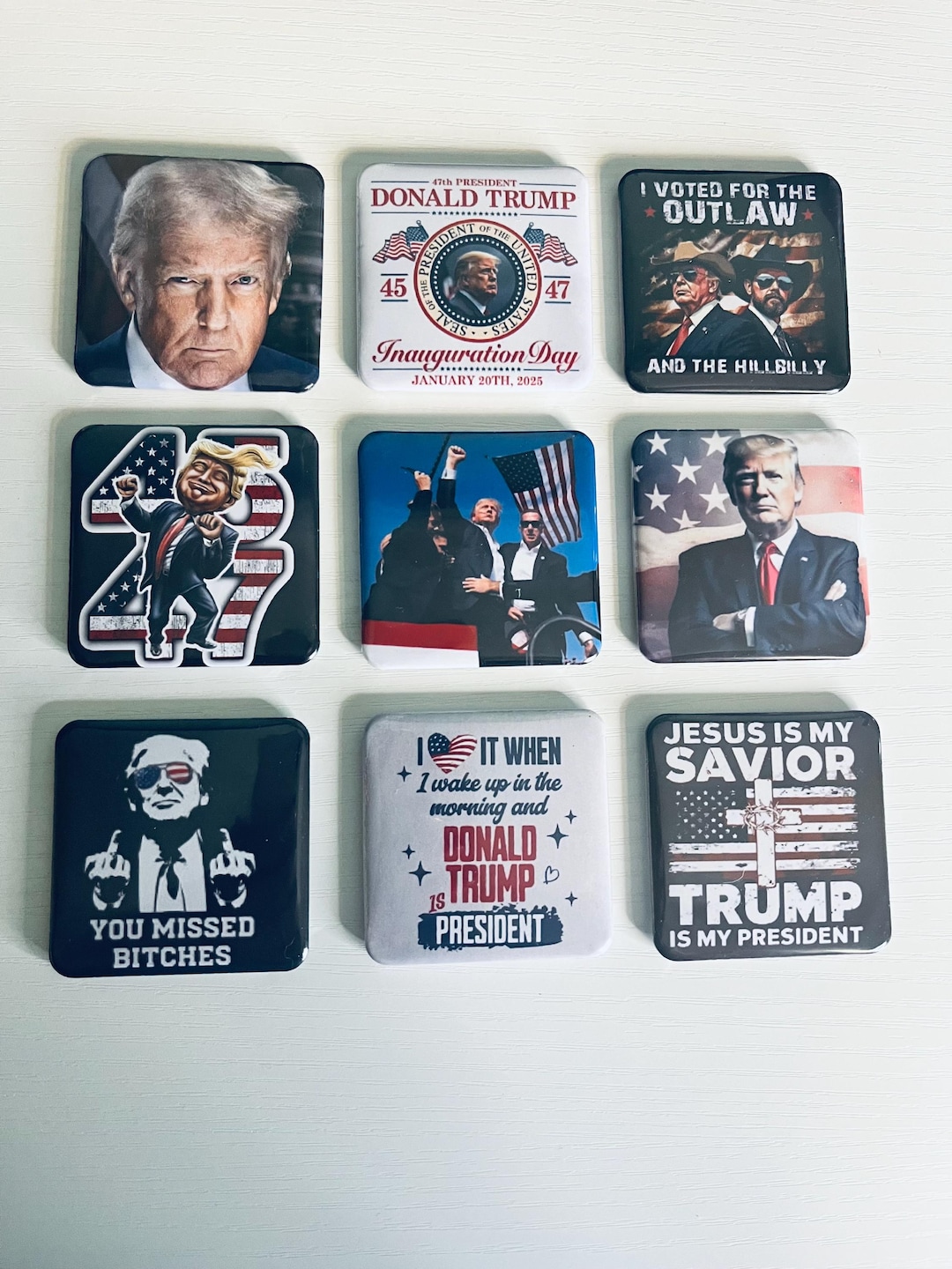Donald Trump Magnets, 45th/47th President, Republican Gift, Set of 3 - Etsy
