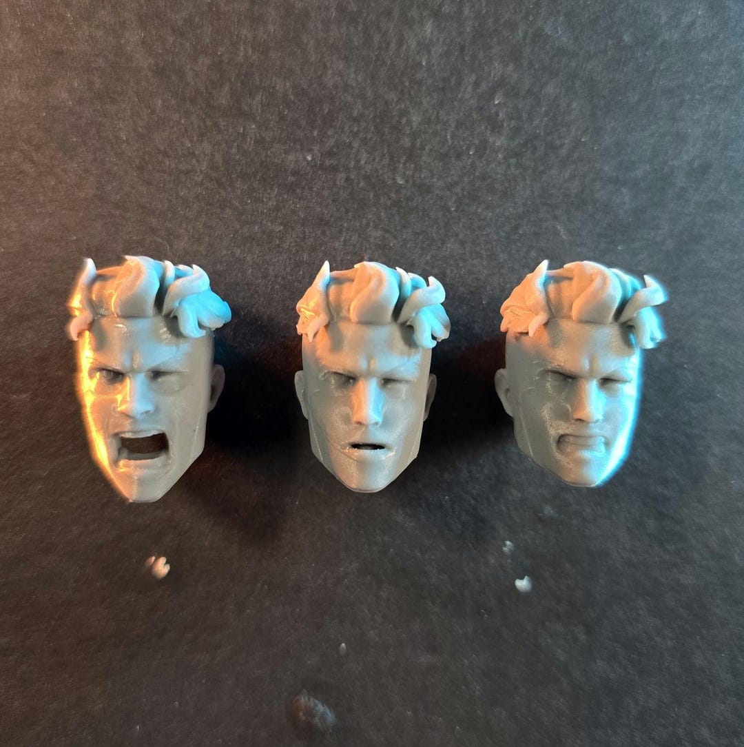 3D Printed Mafex Damaged Invincible Heads Set of 3 Ver 1 - Etsy