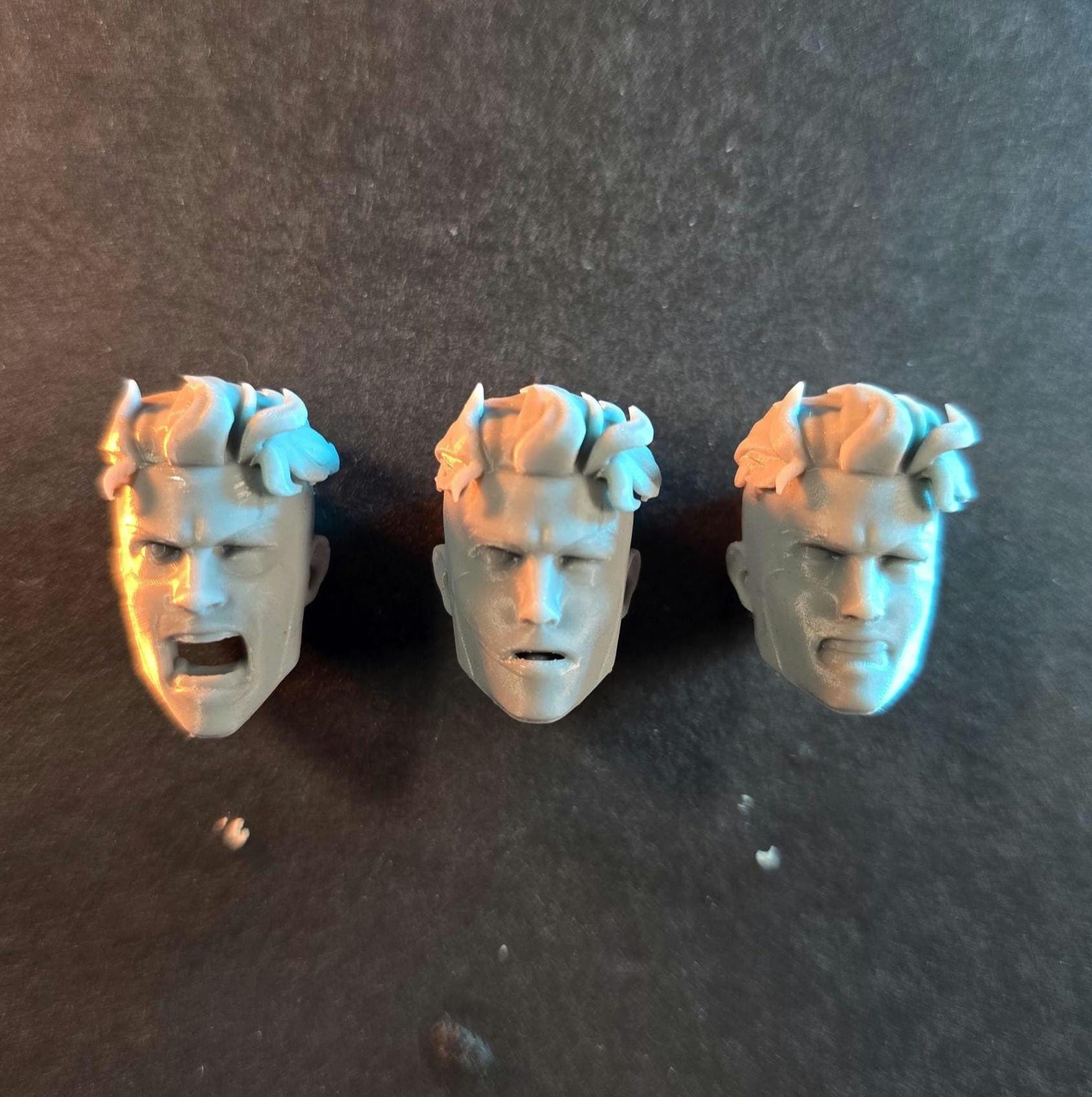 3D Printed Mafex Damaged Invincible Heads Set of 3 Ver 1 - Etsy