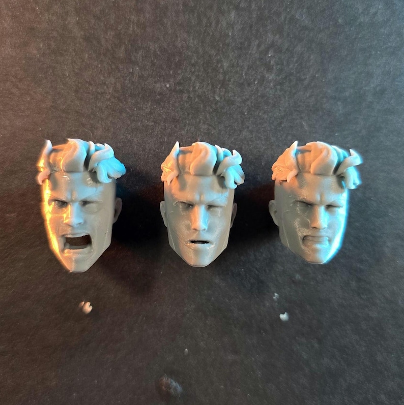 3D Printed Mafex Damaged Invincible Heads Set of 3 Ver 1 - Etsy