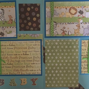 Set of 30 12x12 Premade Scrapbook Pages Baby Boy's 1st 12 Months Made ...