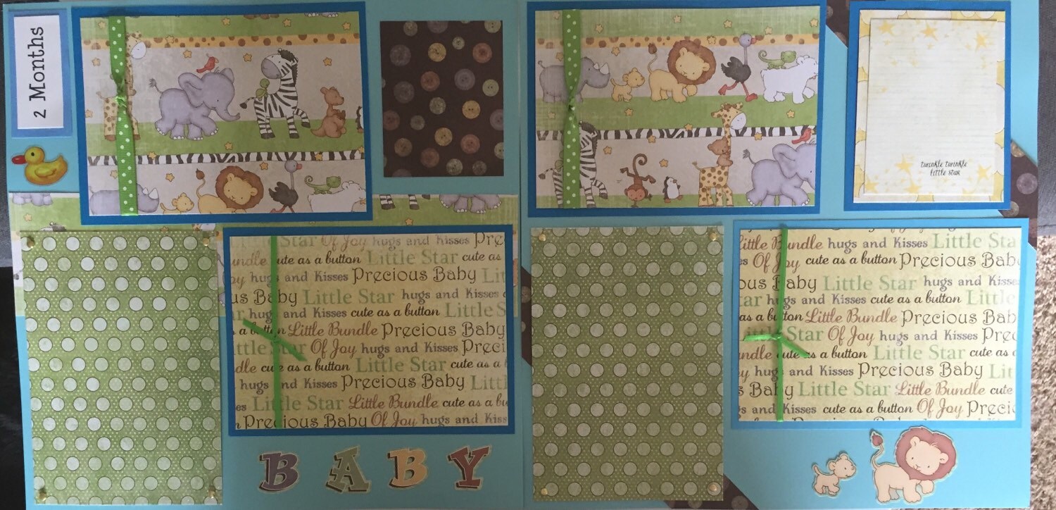 Set of 30 12x12 Premade Scrapbook Pages Baby Boy's 1st 12 - Etsy