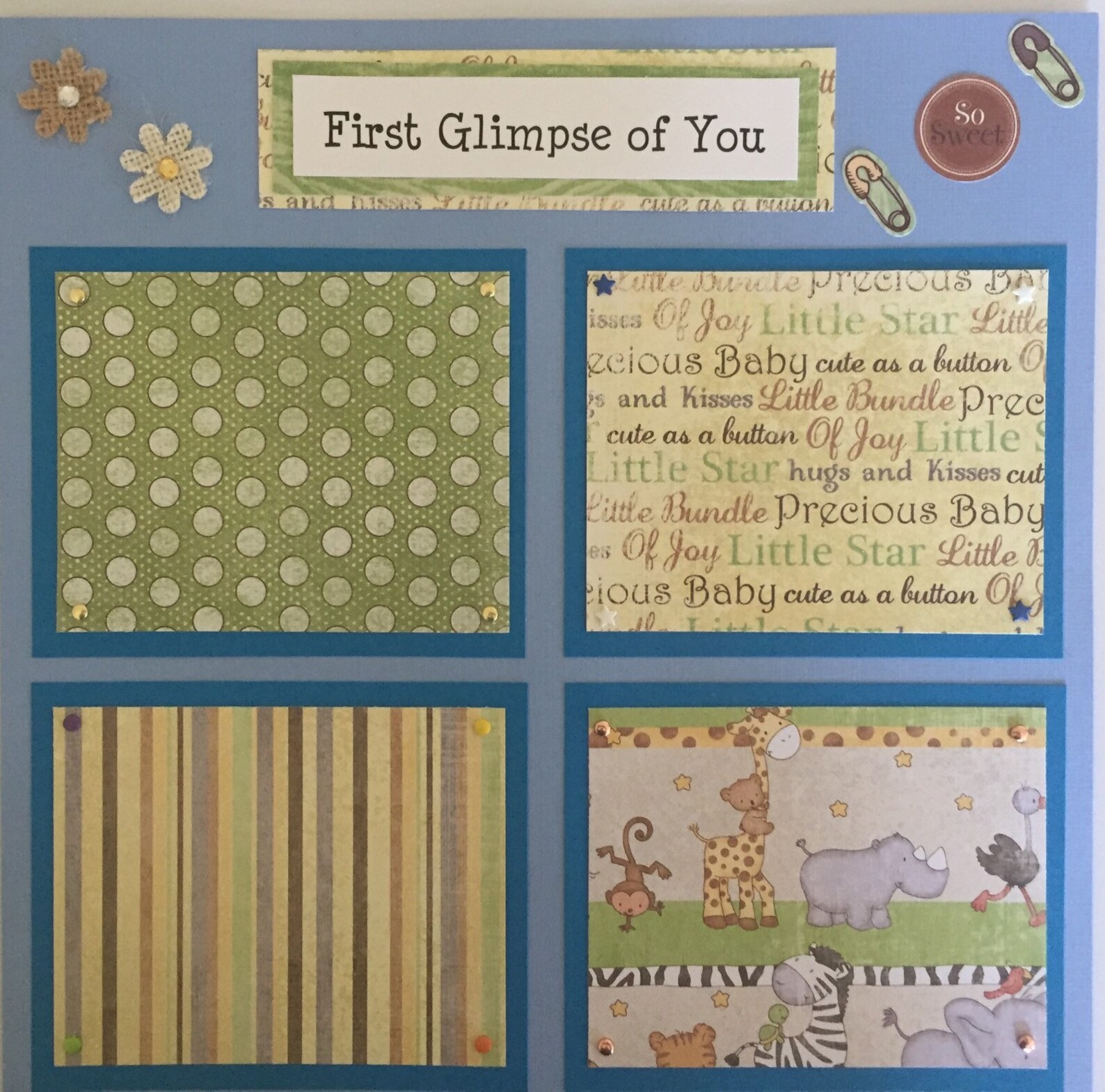 Set of 30 12x12 Premade Scrapbook Pages Baby Boy's 1st 12 Months Made ...