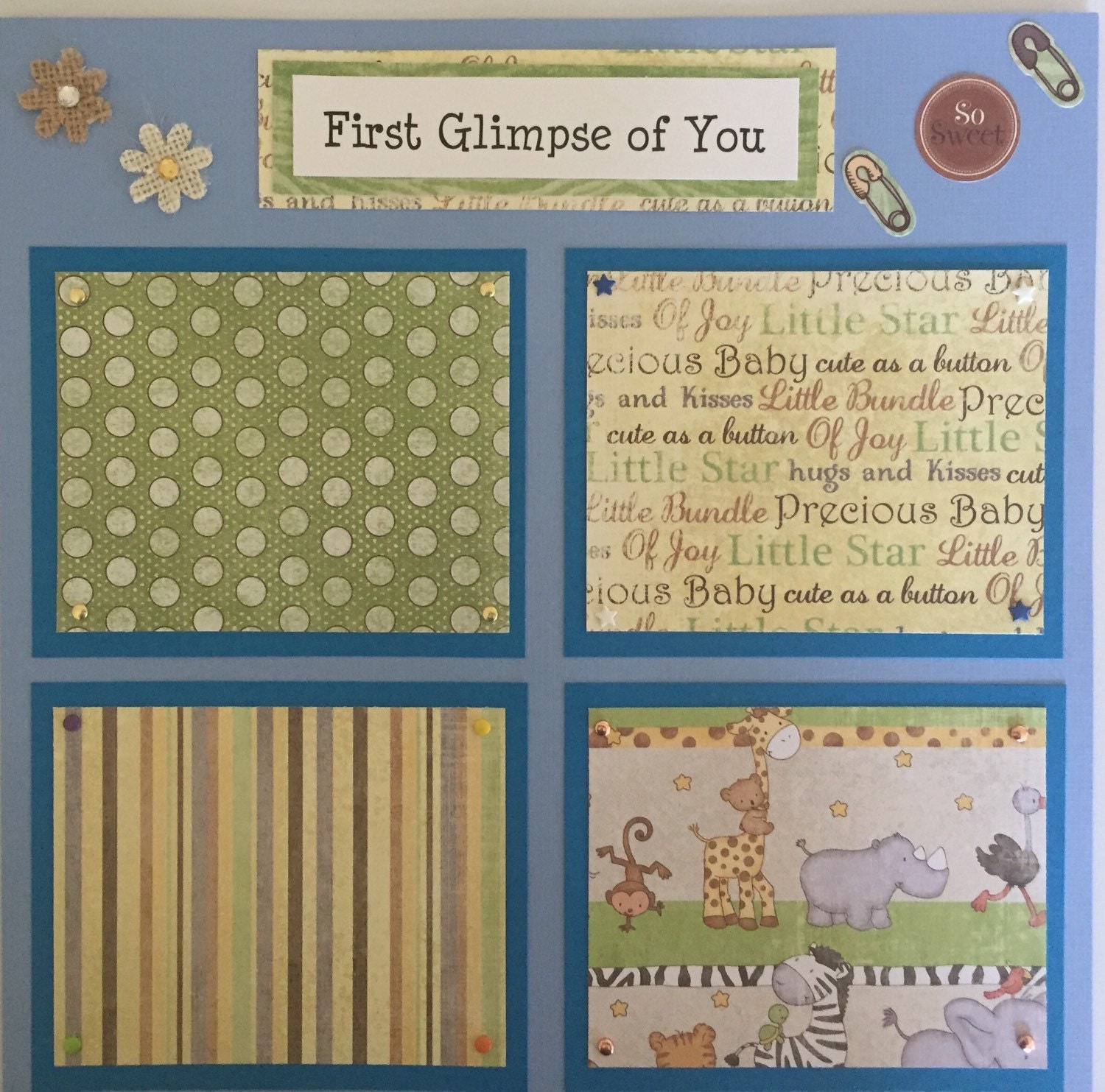 Set of 30 12x12 Premade Scrapbook Pages Baby Boy's 1st 12 Months Made ...