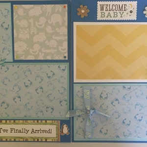 Set of 30 12x12 Premade Scrapbook Pages Baby Boy's 1st 12 Months Made ...