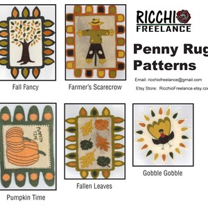 Penny Rug Pattern - Fall Fancy - Etsy