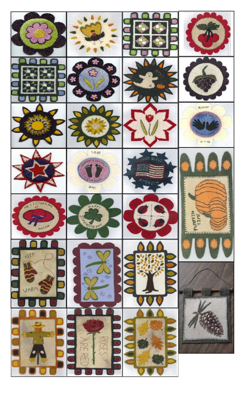 Penny Rug Pattern Farmers Scarecrow Fall - Etsy