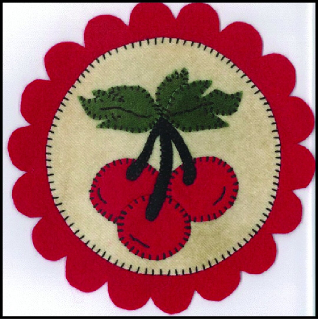 Penny Rug Pattern - Very Cherry - Etsy