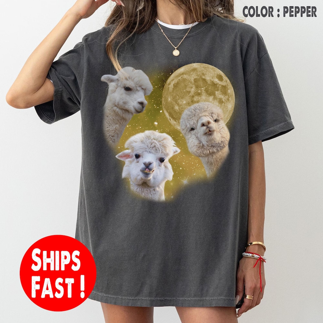 Vintage Three Alpacas Graphic T-shirts, Retro Alpacas Tshirt, Funny ...
