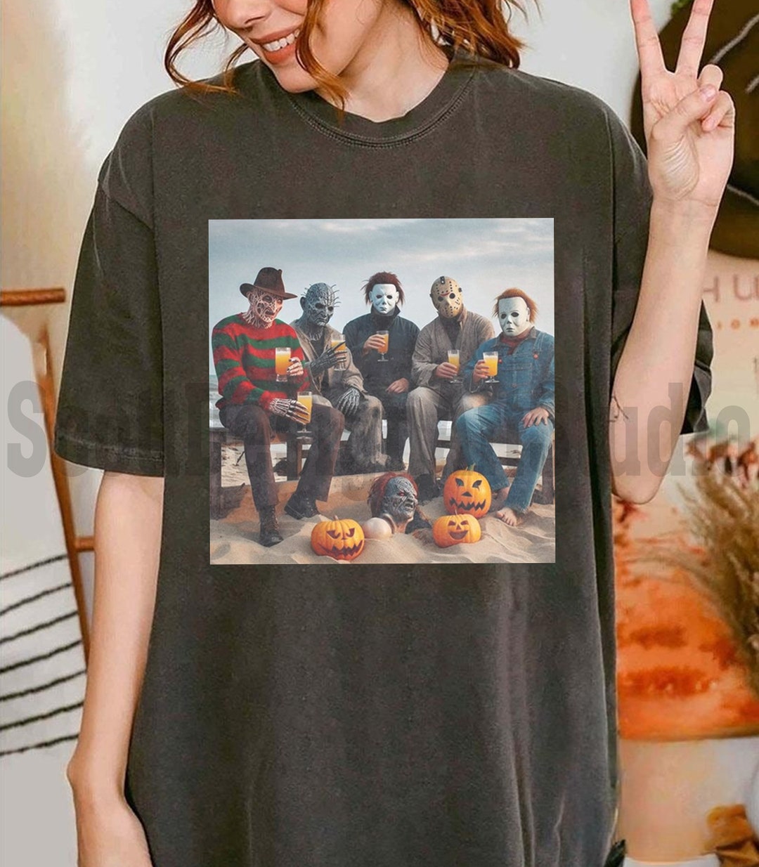 Vintage Horror Characters Halloween Shirt, Scary Movie Shirt, Scream ...