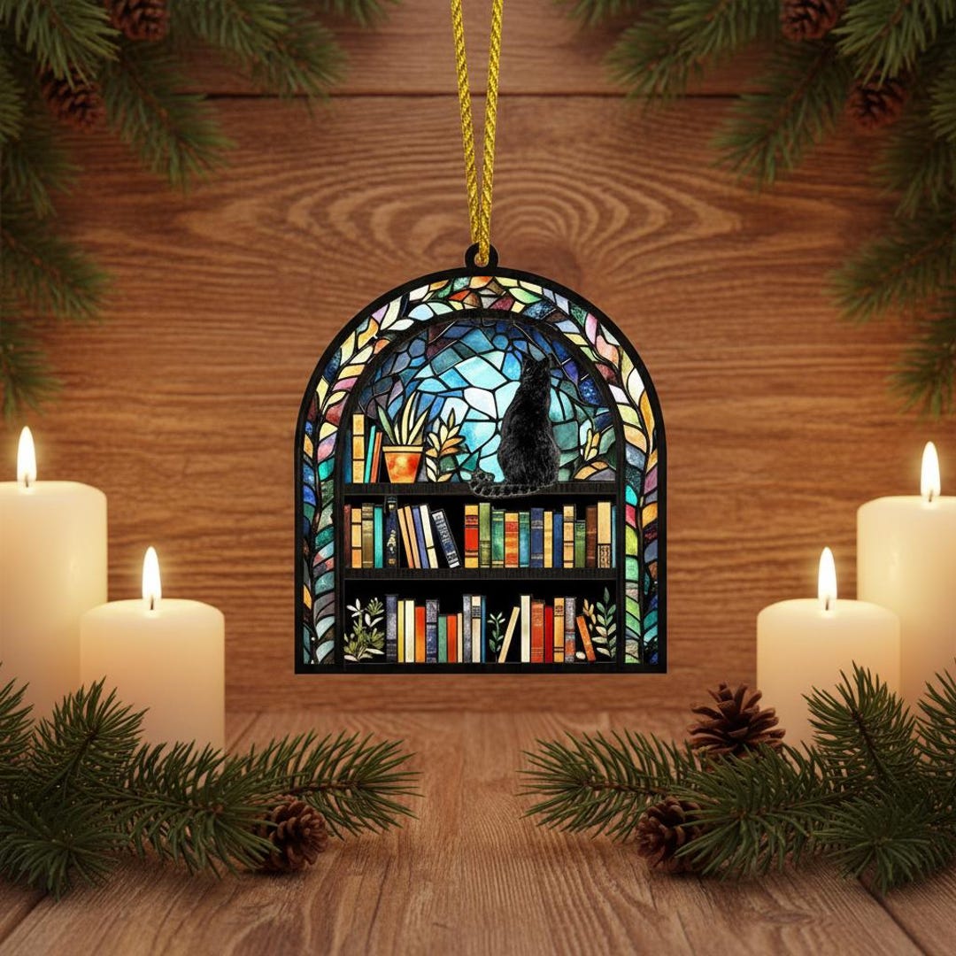Personalized Cat Book Suncatcher, Custom Acrylic Window Hanging - Etsy
