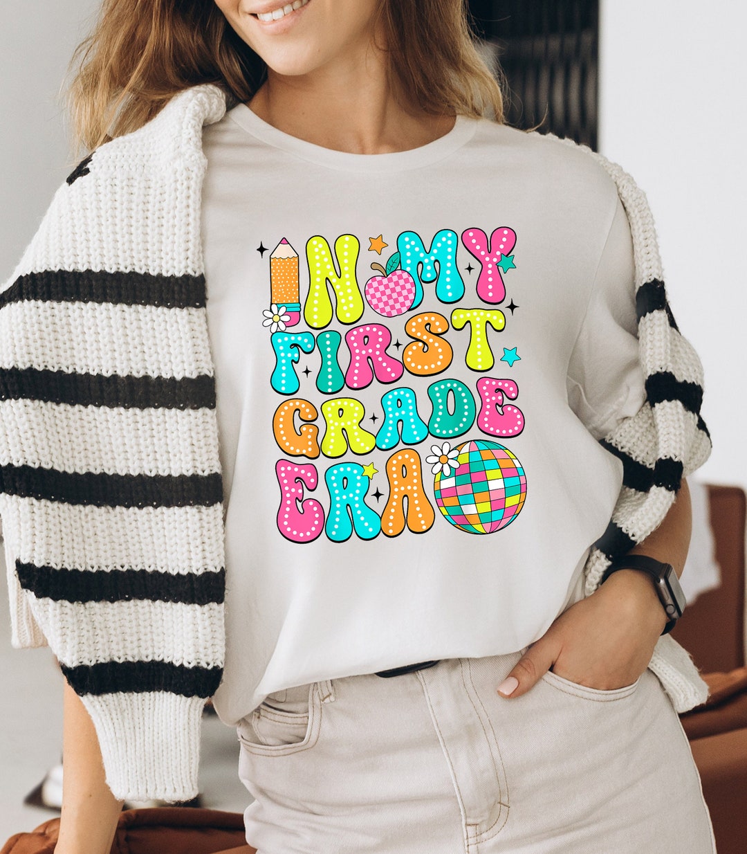 In My 1st Grade Era Back to School 1st Grade Era Teacher Shirt Prek Era ...