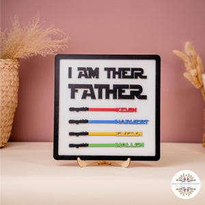 Custom Wooden I Am Their Father Sign, Personalized Wall Art for Dad ...