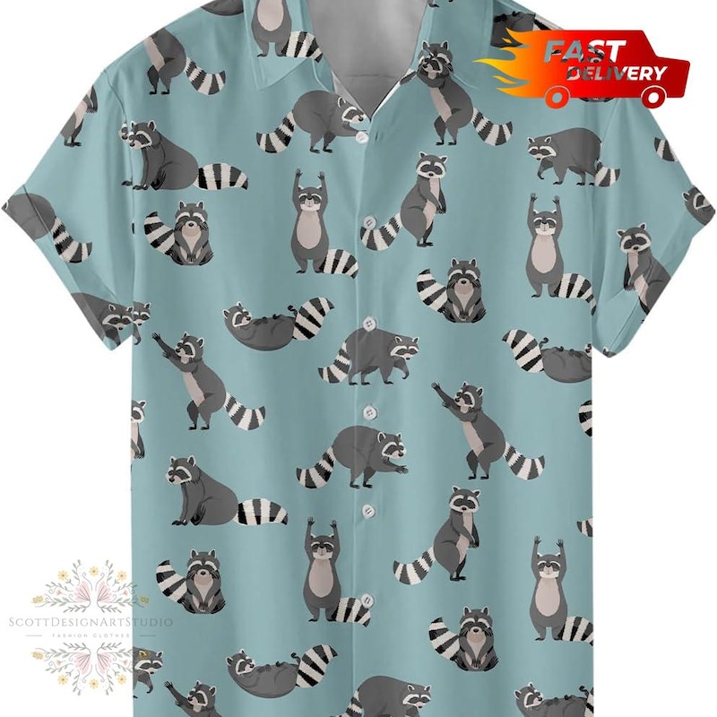 Mens Cartoon Button Shirt - Etsy
