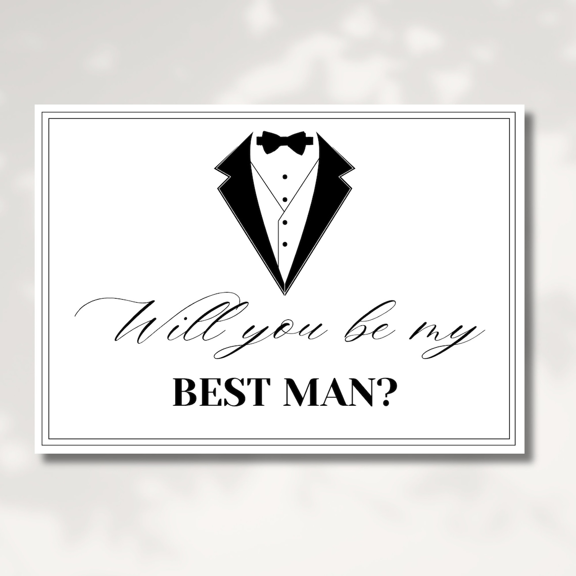 Best Man Proposal Card Template, Canva Template, Groomsmen Proposal ...